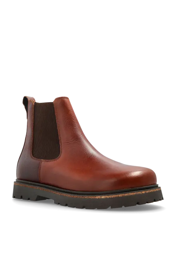 BIRKENSTOCK Leather Highwood Slip On Mid Chelsea Boots - Brown