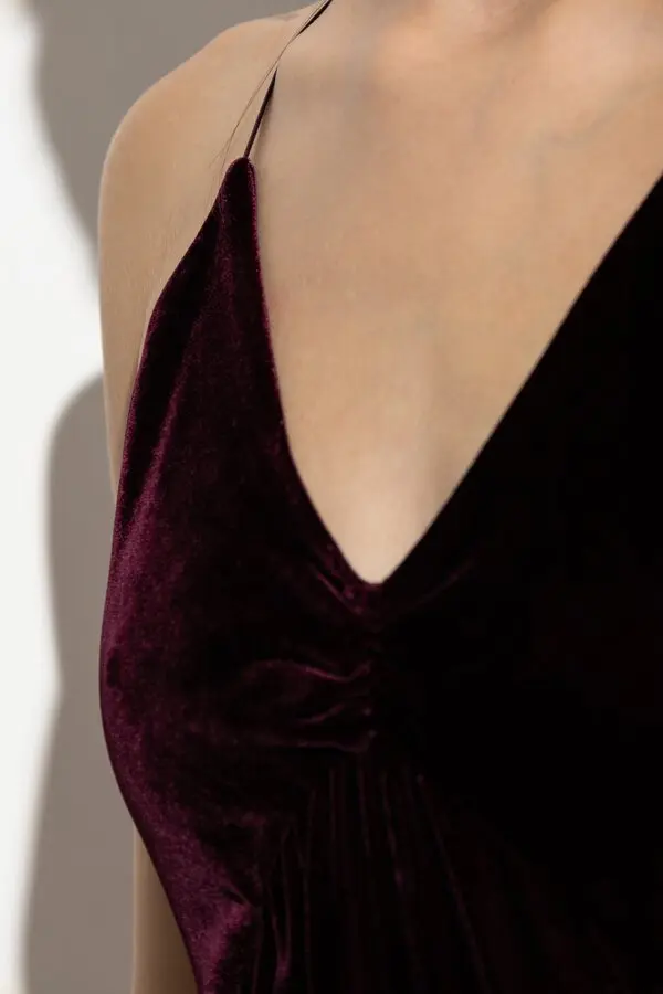 Forte_forte Long Silk Slip Dress - Light Grey