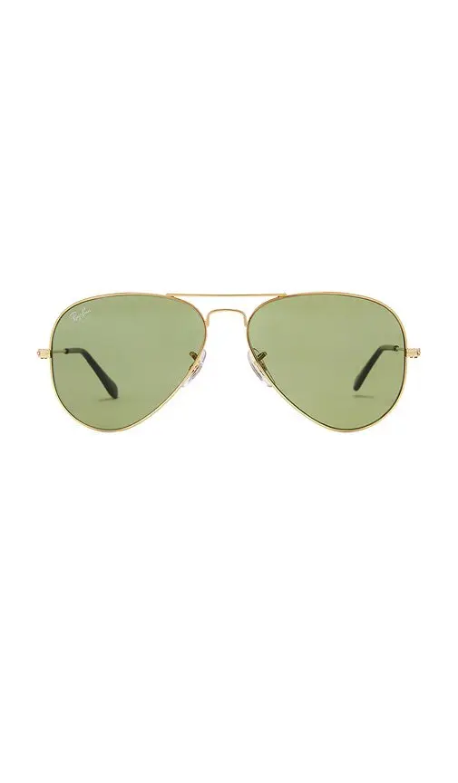Ray-ban Aviator Sunglasses - Green & Gold