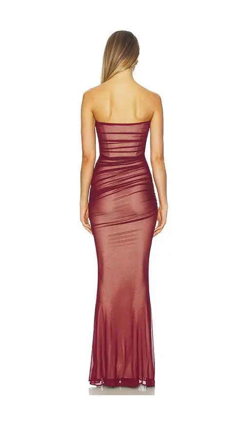 Retrofete Quintessa Mesh Dress - Port