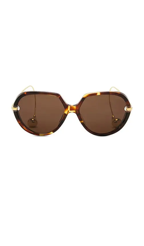 Bottega Veneta Drop Sunglasses - Havana & Brown