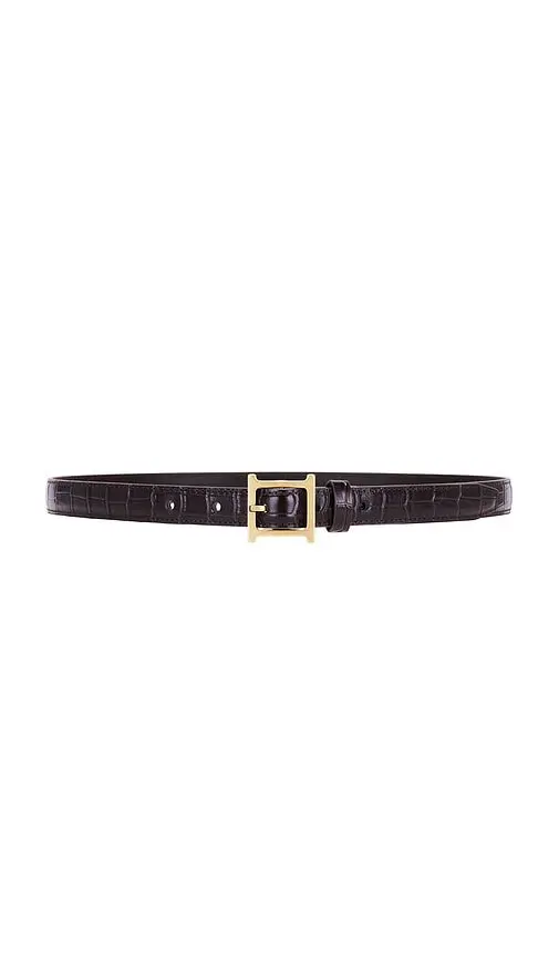 HELSA Logo Mini Waist Belt - Brown Croco