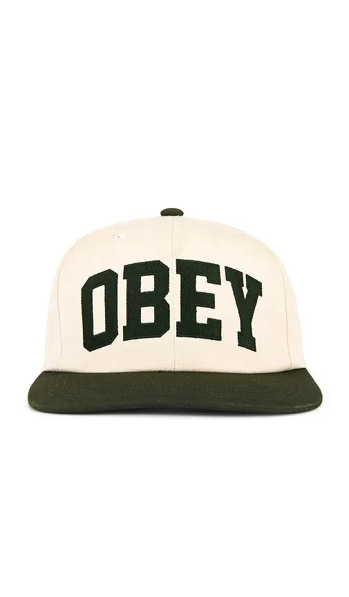 Obey Collegiate 6 Panel Strapback - Cedar Multi