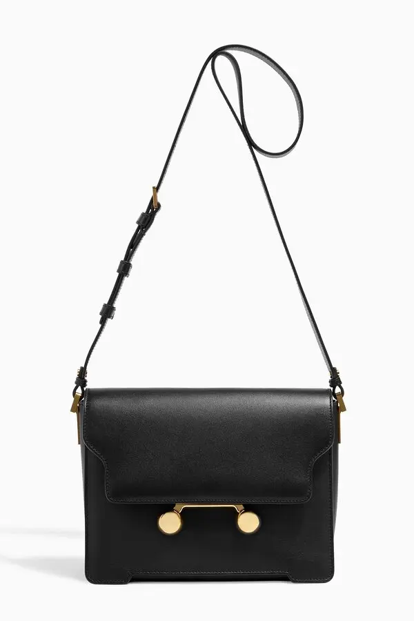 Marni Trunkaroo Leather Shoulder Bag - Black