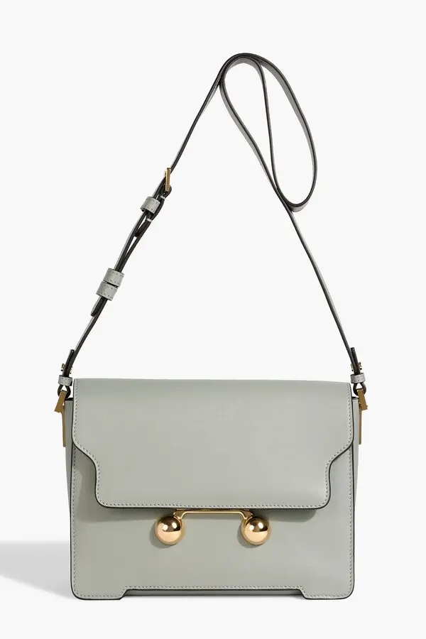 Marni Trunkaroo Leather Shoulder Bag - Stone