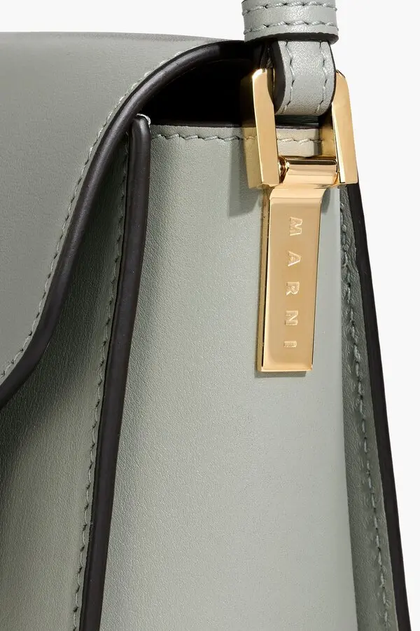 Marni Trunkaroo Leather Shoulder Bag - Stone