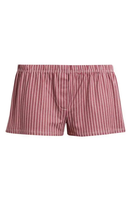 BELLA VENICE Striped Elastic-waist Shorts