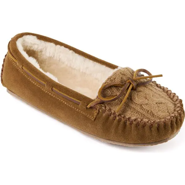 Minnetonka Cosi Faux Shearling Slipper - Tan