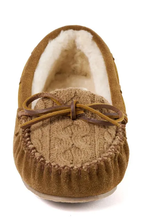 Minnetonka Cosi Faux Shearling Slipper - Tan