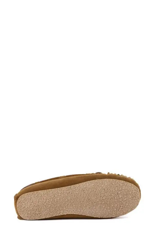 Minnetonka Cosi Faux Shearling Slipper - Tan