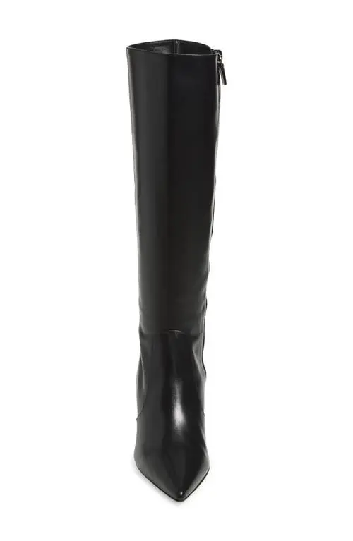 STUART WEITZMAN Pointy Toe Knee High Boots - Black/black