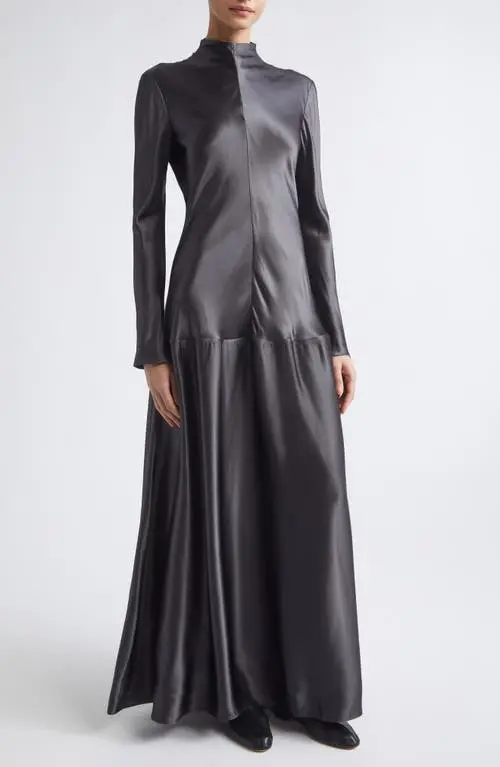 FFORME Mila Bias-cut Long-sleeve Gown - Grey