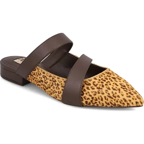 Mia Abie Pointed Toe Mule - Cheetah/dark Brown