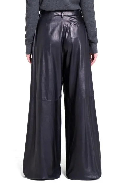 TWP Avery Wide Leg Leather Pants