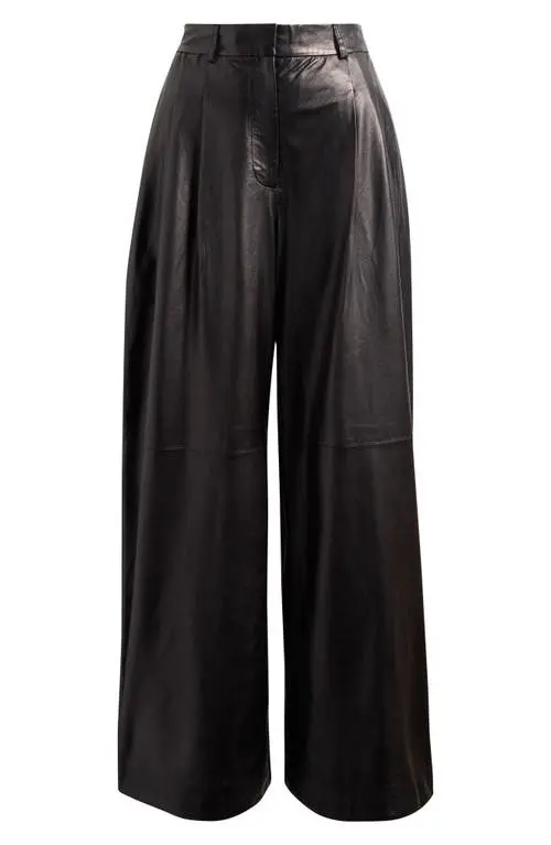 TWP Avery Wide Leg Leather Pants
