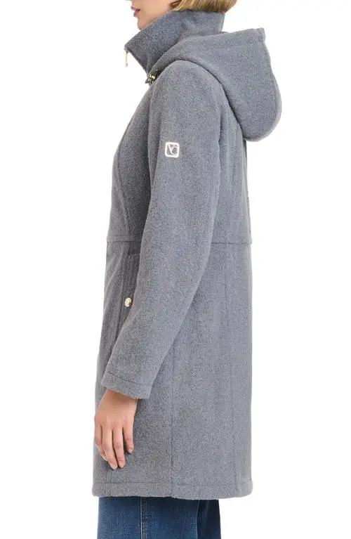 Vince Camuto Walking Coat With Removable Hood - Heather Gray
