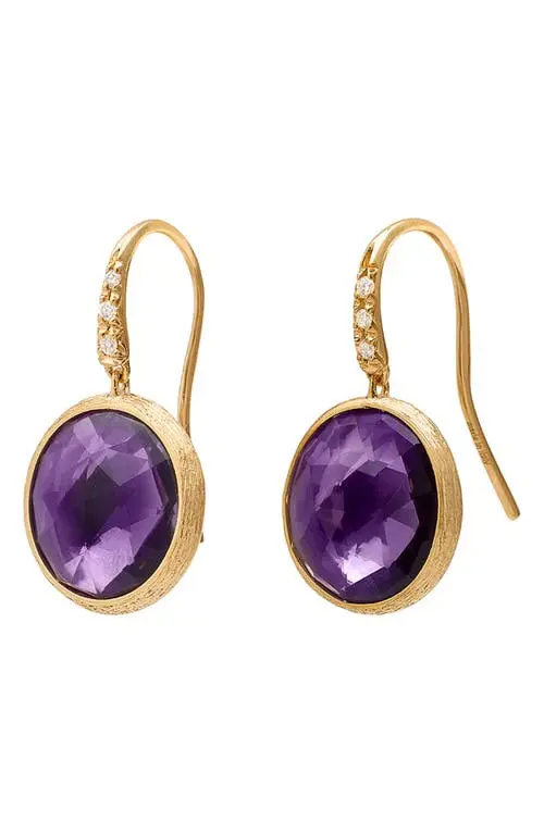 Marco Bicego Jaipur Amethyst & Diamond Drop Earrings - Gold/diamond/amethyst