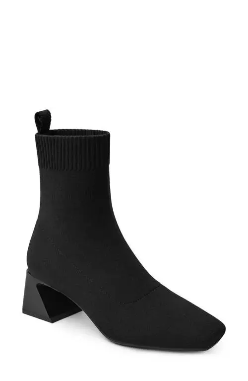 Vivaia Square-toe Heeled Boots - Black