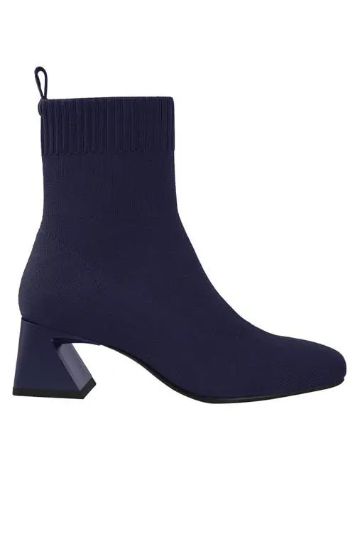 Vivaia Square-toe Heeled Boots - Navy