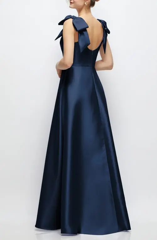 Alfred Sung Bow Detail Ball Gown - Midnight