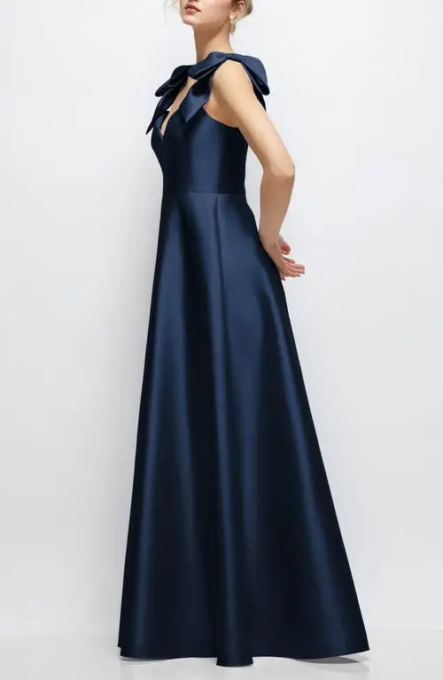 Alfred Sung Bow Detail Ball Gown - Midnight