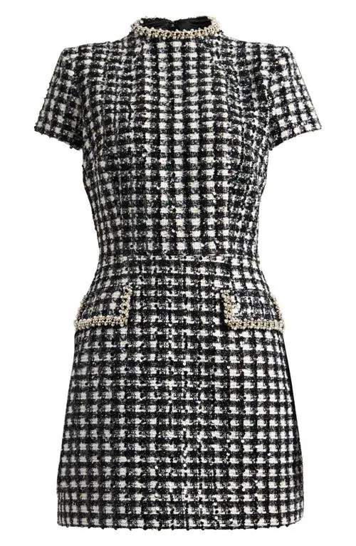 NADINE MERABI Tweed Mini Dress
