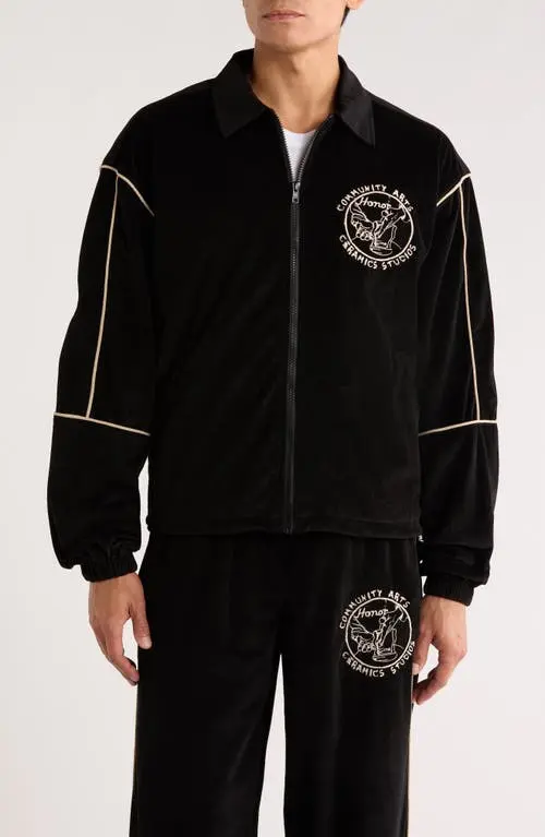 HONOR THE GIFT Piped Velour Track Jacket