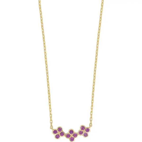 Bony Levy 14k Gold Amethyst Cluster Pendant Necklace - 14k Yellow Gold/amethyst