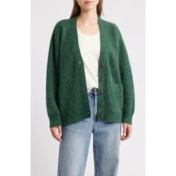The Great. Brushed Melange Cardigan