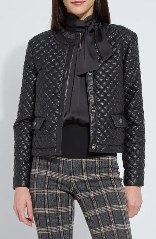 Lyssé Aurelle Quilted Faux Leather Jacket