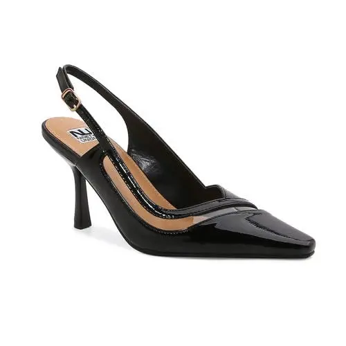 NINETY UNION Pointed Toe Slingback Heel - Black