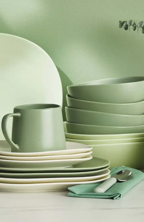 STONE + LAIN Delilah Porcelain 6-piece Bowl Set - Honeydew