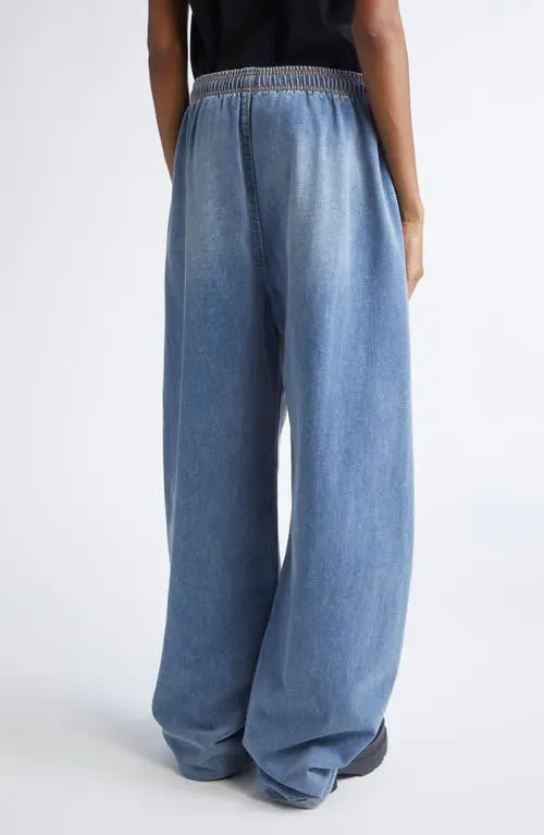 Alexander Wang Elastic Waist Brushed Denim Sweatpants