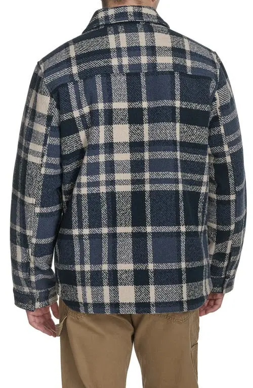 LEVI'S Zip Front Plaid Shacket - Blue Surf