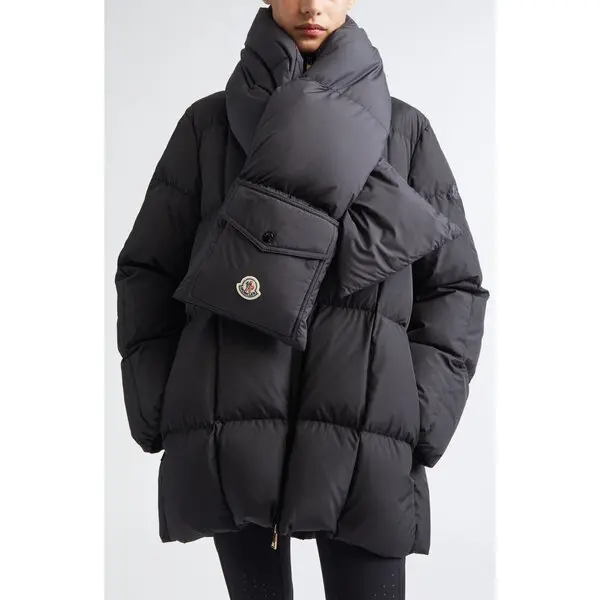Moncler Down Puffer Scarf - Black