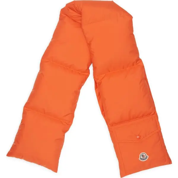 Moncler Down Puffer Scarf - Mandarin Orange