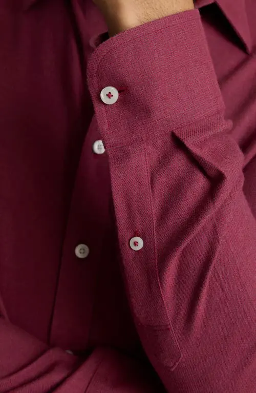 UNTUCKIT Veneto Regular Fit Textured Wrinkle Free Cotton Button-down Shirt