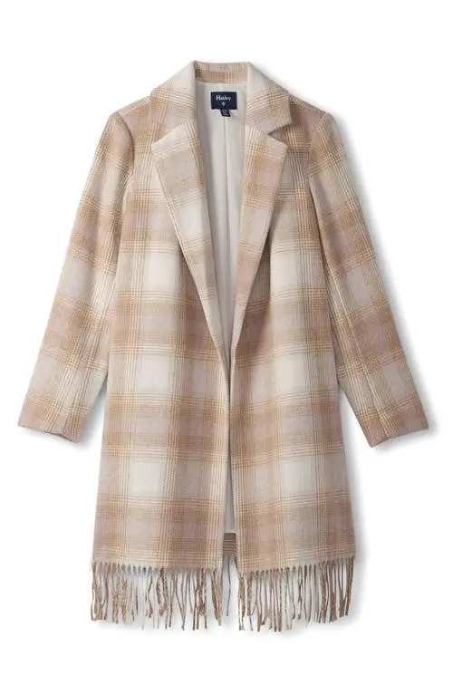 HATLEY Plaid Fringe Coat