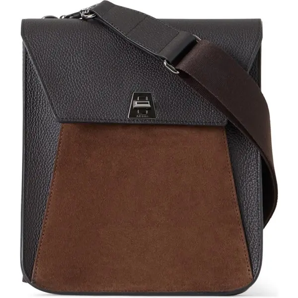 Akris Anouk Leather & Suede Messenger Bag - Mocca