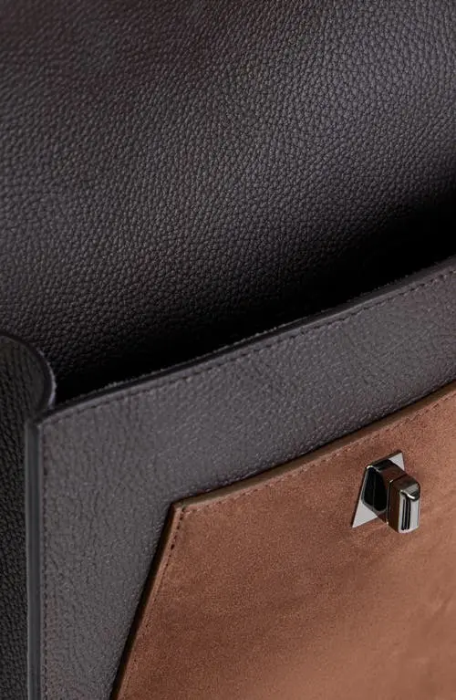 Akris Anouk Leather & Suede Messenger Bag - Mocca