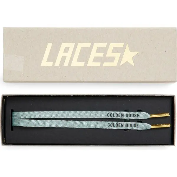 GOLDEN GOOSE Logo Shoelaces - Grey