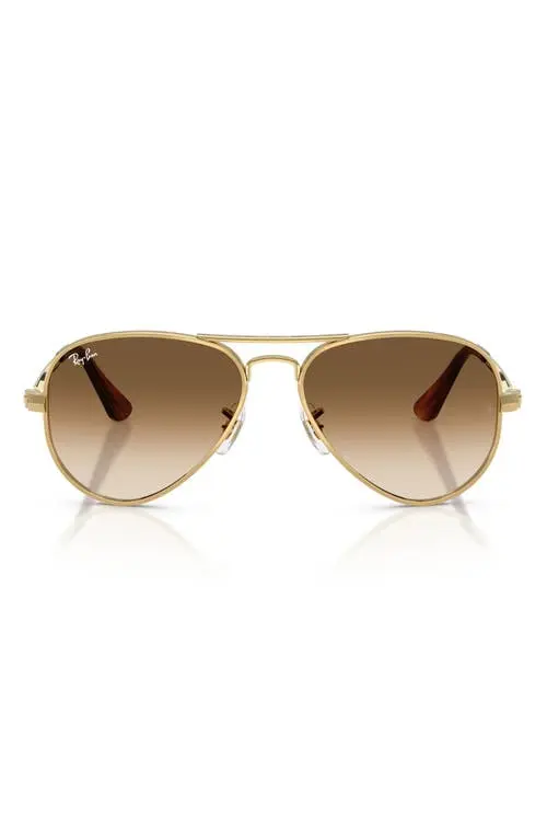 Ray-ban Aviator 58mm Gradient Sunglasses - Arista/clear Gradient Brown