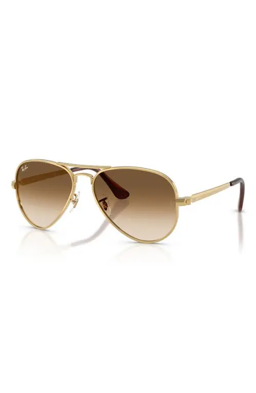 Ray-ban Aviator 58mm Gradient Sunglasses - Arista/clear Gradient Brown
