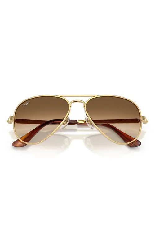 Ray-ban Aviator 58mm Gradient Sunglasses - Arista/clear Gradient Brown