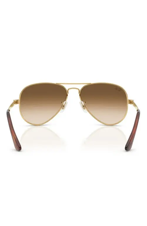 Ray-ban Aviator 58mm Gradient Sunglasses - Arista/clear Gradient Brown