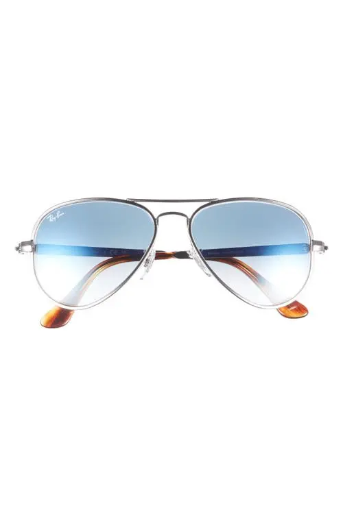 Ray-ban Aviator 58mm Gradient Sunglasses - Silver/clear Gradient Blue
