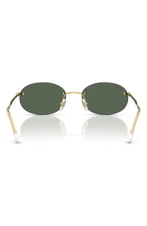 Ray-ban 54mm Rimless Oval Sunglasses