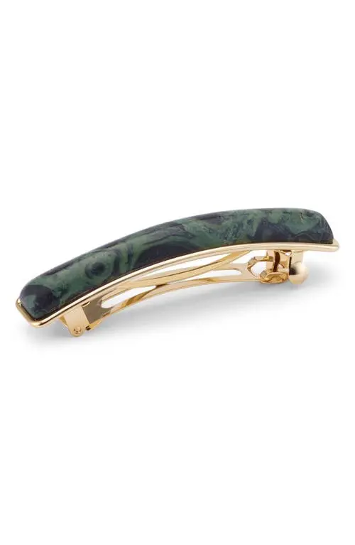 LELET NY Cobee Marble Barrette - Malachite
