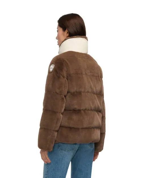 Pajar Vanita Boxy Reversible Midweight Puffer Jacket - Taupe