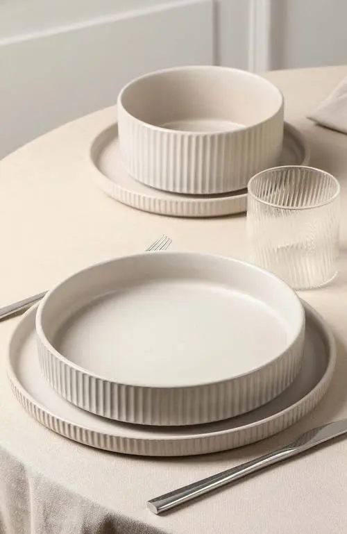STONE + LAIN Haven Stoneware 4-piece Pasta Bowl Set